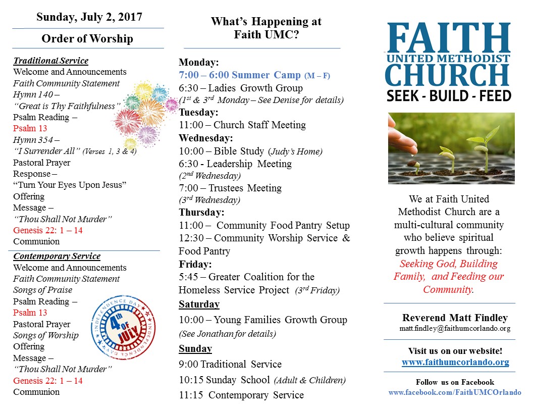 Faith Bulletin 7.2 Outside – FAITH UNITED METHODIST CHURCH